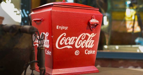 Classic Coca-Cola Cool Box 16 Inch – Vintage Storage Trunk & Bar Décor ...