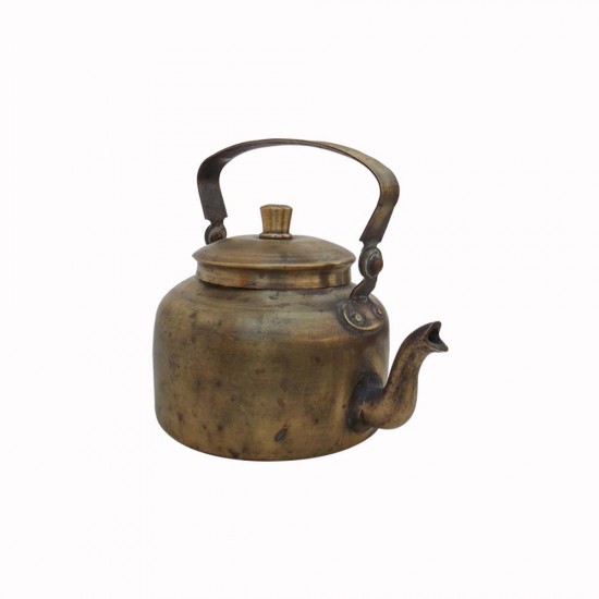 Indian Railway Station Style Old Brass Chai Kettle