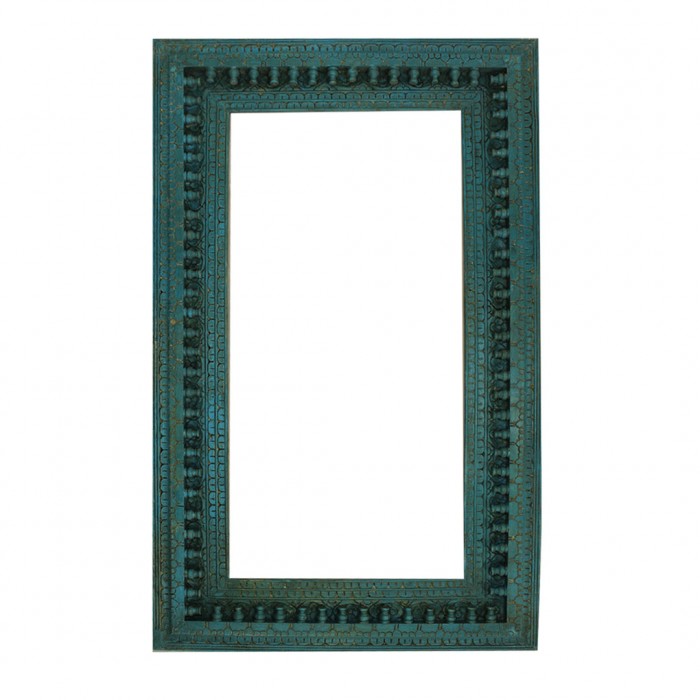 Wooden Mirror Frame - Distressed Blue